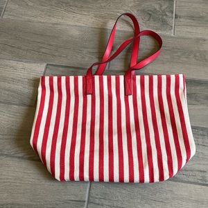 Bags | Canvas Stripe Tote | Poshmark